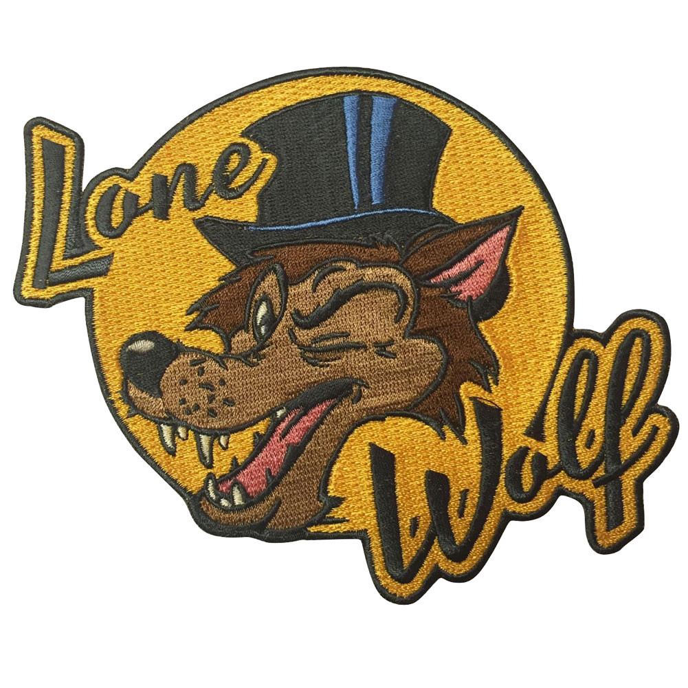 LONE WOLF EMBROIDERED PATCH | PURPLE LEOPARD BOUTIQUE