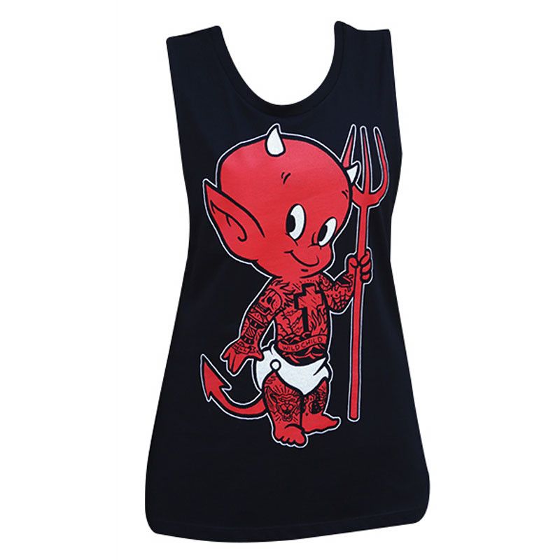 Lil Devil by Adi Women's Tattoo Art Muscle Tee Tank Top Shirt Tattooed ...