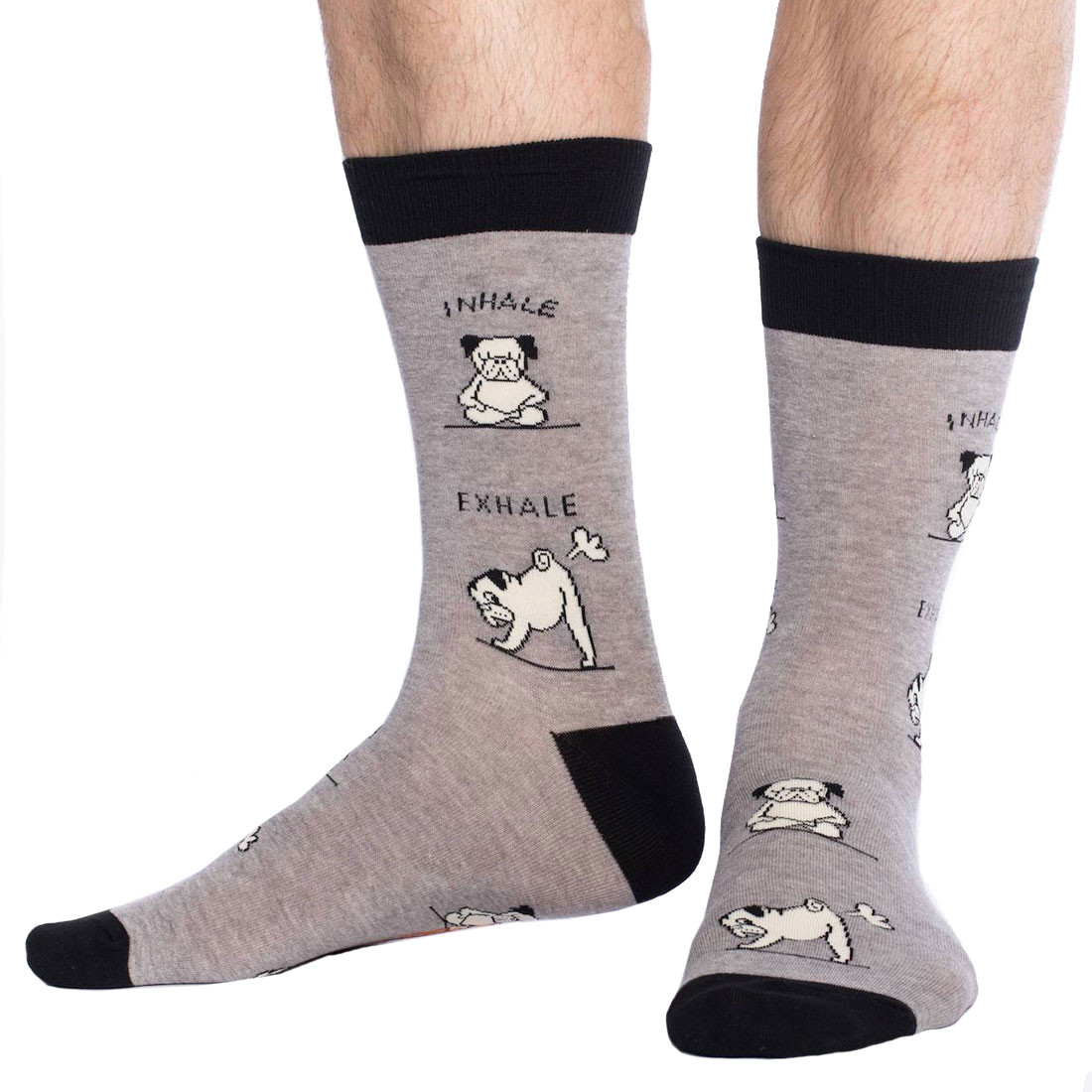 Men's Trouser Crew Socks Boxing Boxer Puppy Dogs - Purple Leopard Boutique