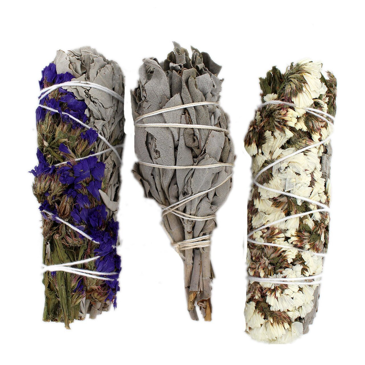 4 PACK HAND WRAPPED CALIFORNIA SAGE WANDS | PURPLE LEOPARD BOUTIQUE