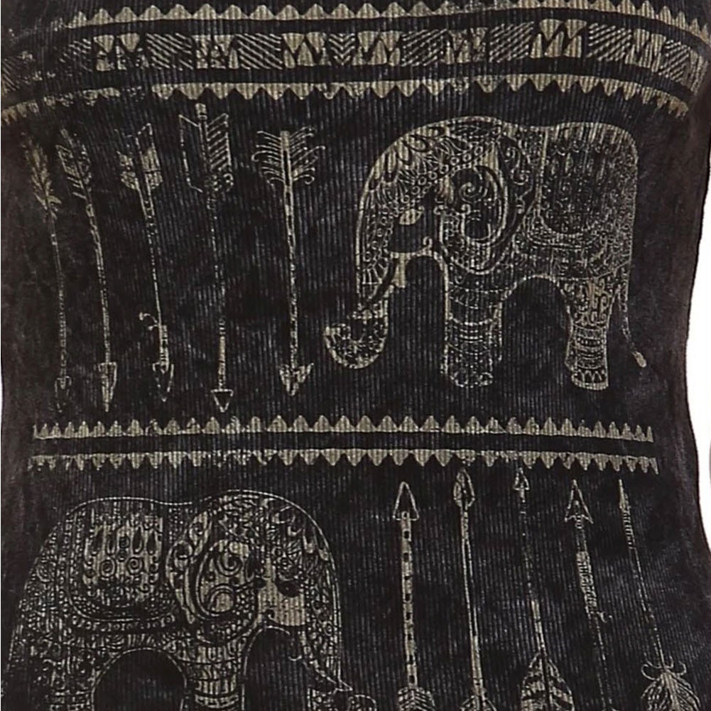 ELEPHANT PRINT RIBBED TANK TOP | PURPLE LEOPARD BOUTIQUE