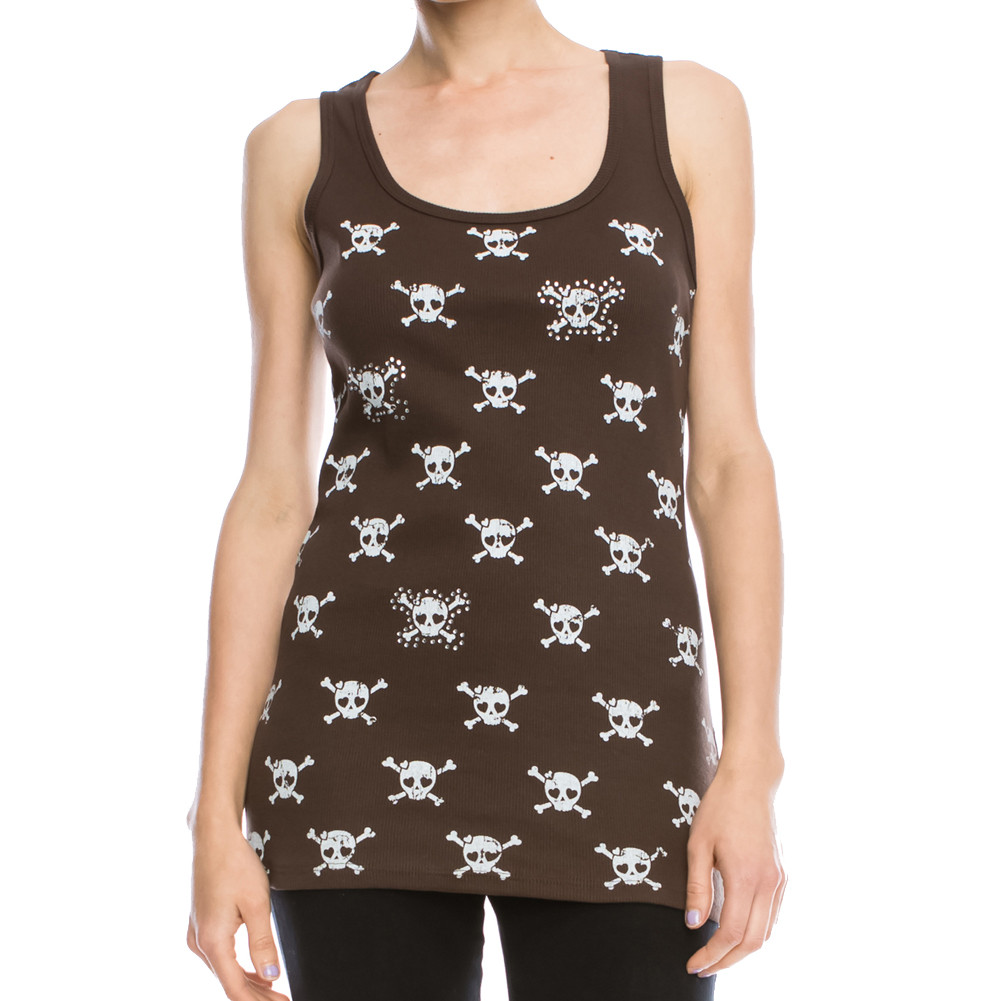 VOCAL APPAREL GIRLY SKULL TANK TOP | PURPLE LEOPARD BOUTIQUE