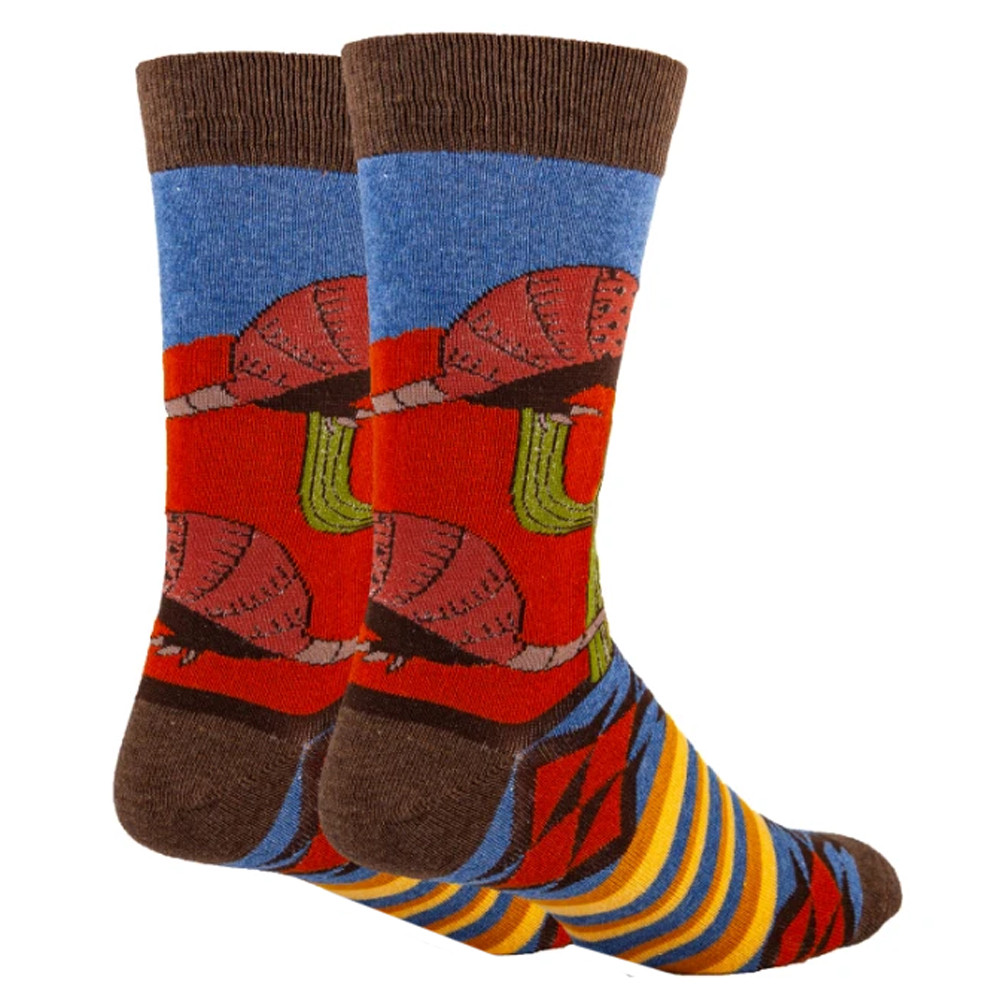 ARMADILLO MEN'S CREW SOCKS | PURPLE LEOPARD BOUTIQUE