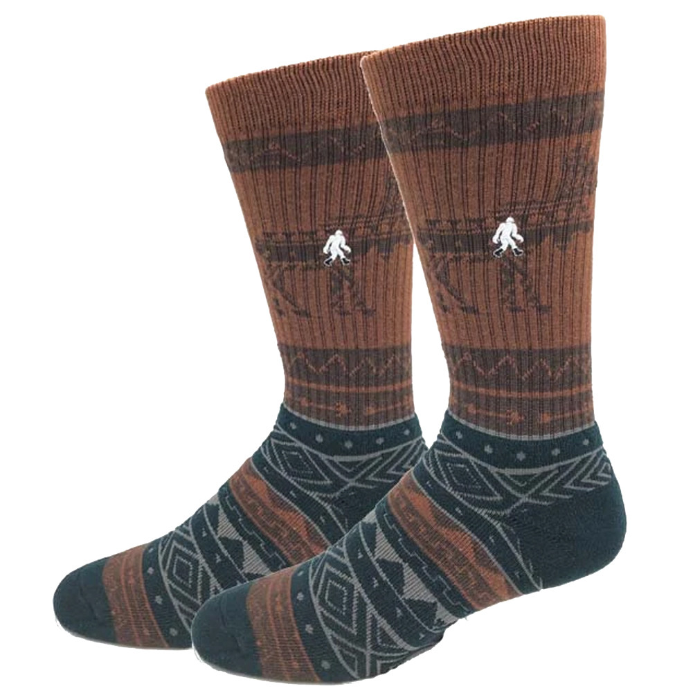 Men's Crew Socks The Moose is Loose in the Forest - Purple Leopard Boutique
