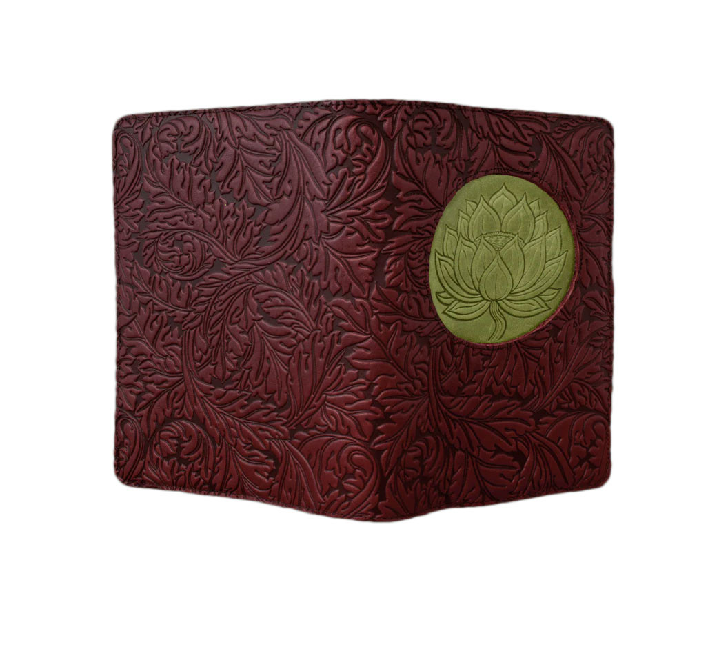 HANDMADE LARGE LOTUS LEATHER JOURNAL | PURPLE LEOPARD BOUTIQUE