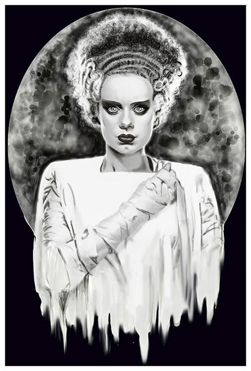 The Bathers Monster Bride of Frankenstein by Damian Fulton Fine Tattoo ...