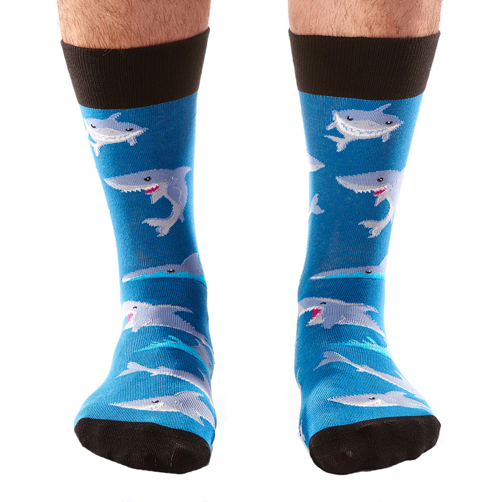 SHARKS BAMBOO MEN'S SOCKS | PURPLE LEOPARD BOUTIQUE