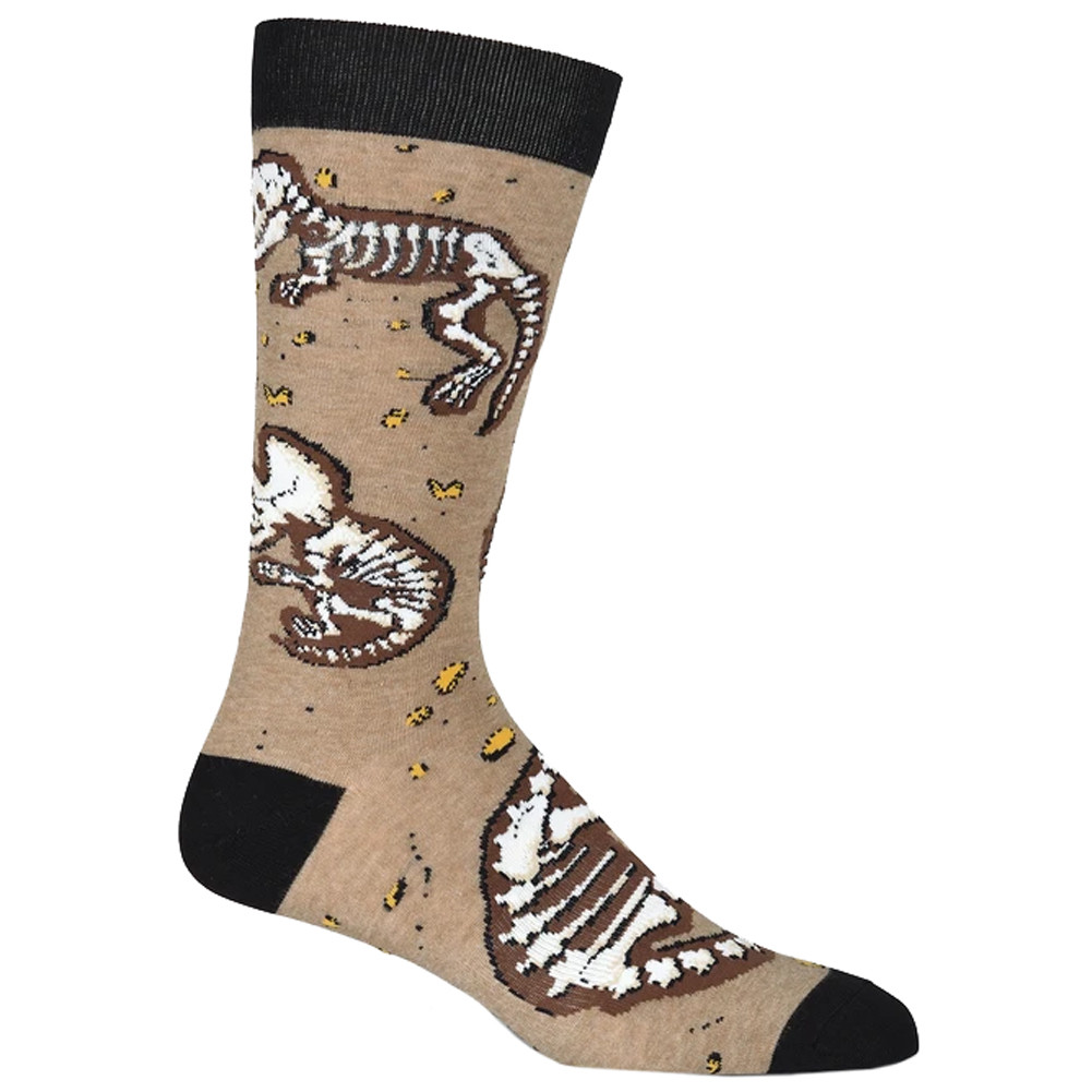 T-REX DINOSAUR MEN'S CREW SOCKS | PURPLE LEOPARD BOUTIQUE