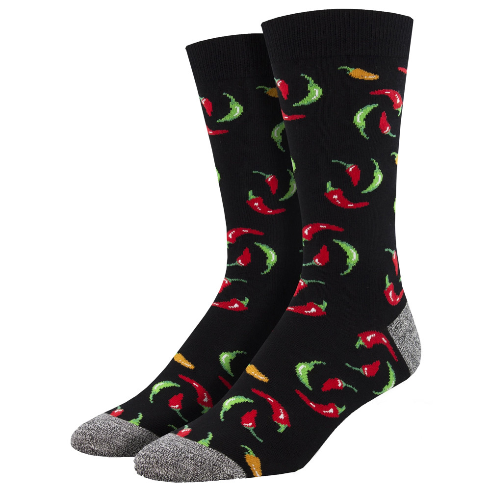 Socksmith Men's Crew Socks Tapatio Hot Sauce - Purple Leopard Boutique