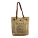 Large Women's Star Design Cotton Shoulder Tote Bag Recycled Canvas ...