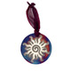 SUN DESIGN RAKU MEDAlLION ORNAMENT | PURPLE LEOPARD BOUTIQUE