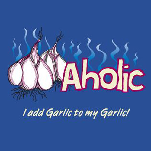 Attitude Aprons Garlicaholic Blue One Size - Purple Leopard Boutique