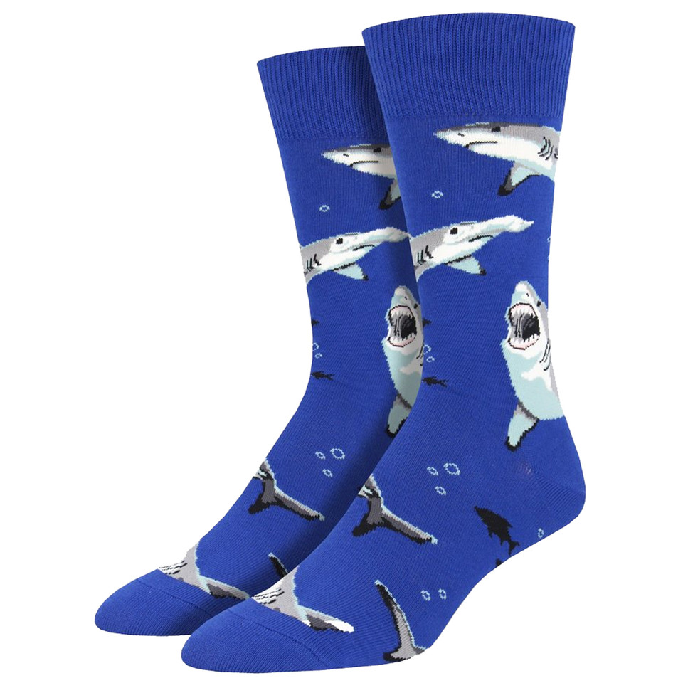 SHARKS BAMBOO MEN'S SOCKS | PURPLE LEOPARD BOUTIQUE