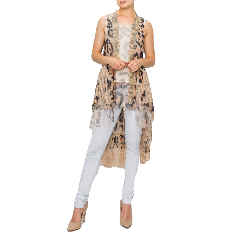 WOMEN'S LEOPARD PRINT LACE VEST | PURPLE LEOPARD BOUTIQUE