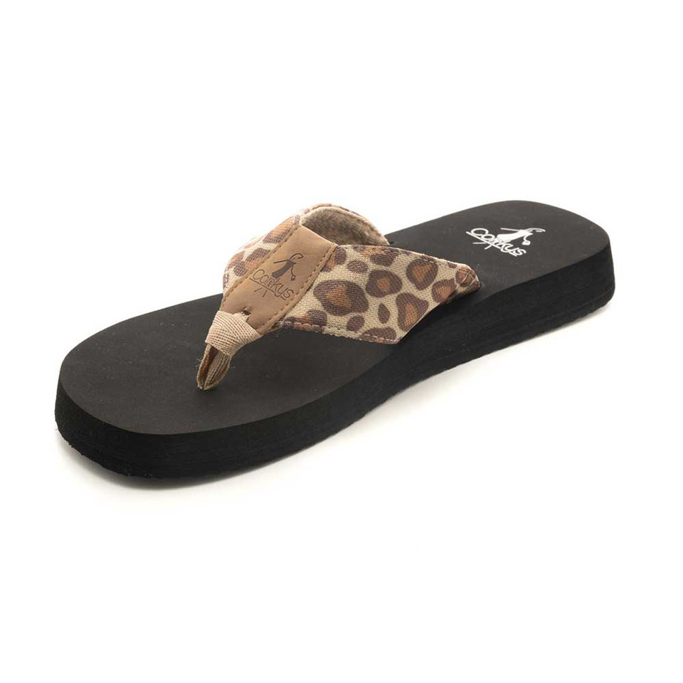 WOMEN'S CORKY'S LEOPARD FLIP FLOP SANDALS | PURPLE LEOPARD BOUTIQUE