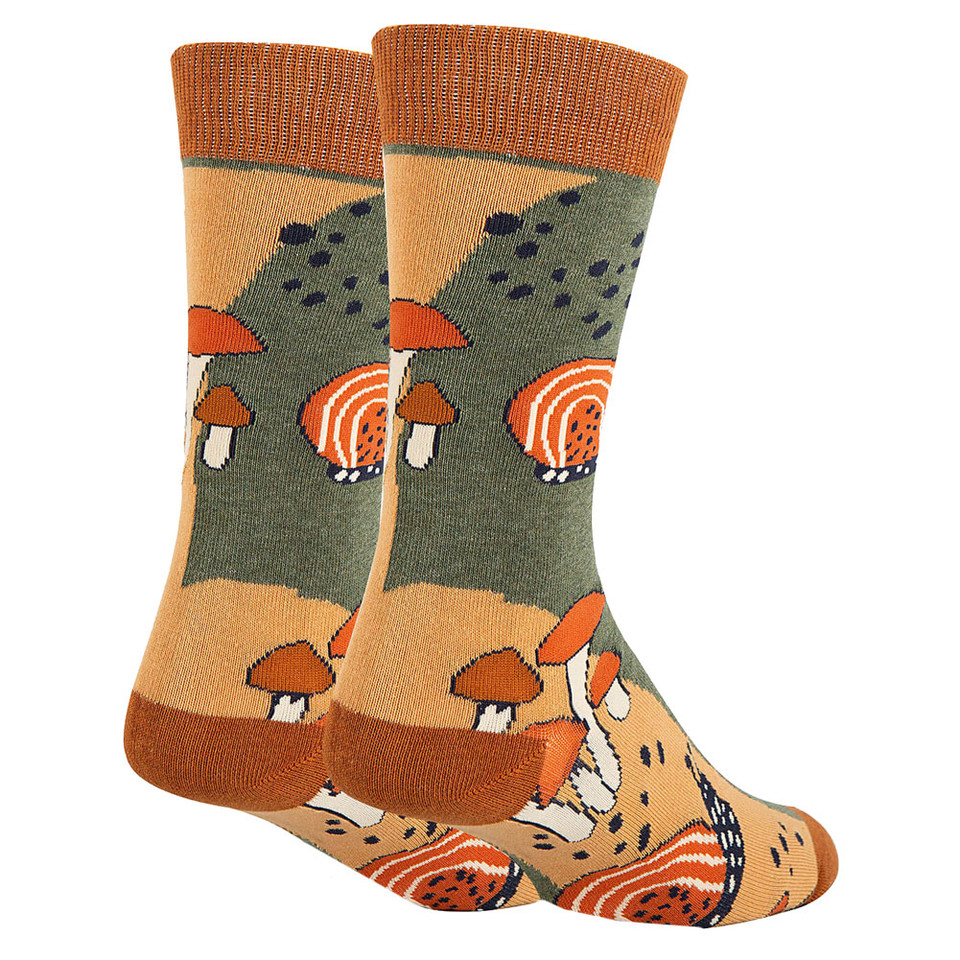 FUNGI MUSHROOM MEN'S SOCKS | PURPLE LEOPARD BOUTIQUE