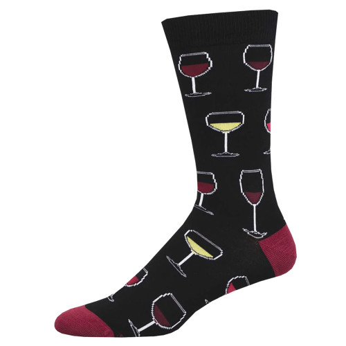 SOCKSMITH SIP SIP HOORAY WINE SOCKS | PURPLE LEOPARD BOUTIQUE
