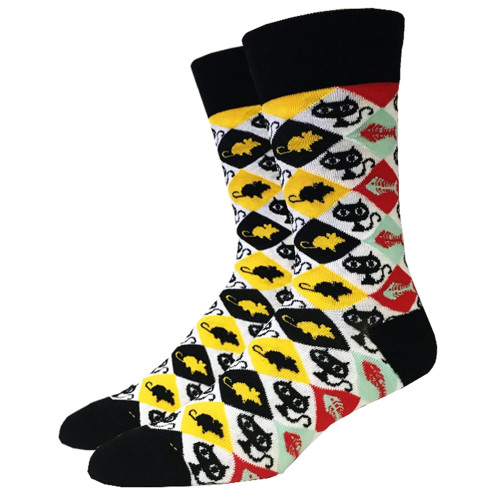 BIGFOOT SOCK CO CRAZY CATS SOCKS | PURPLE LEOPARD BOUTIQUE