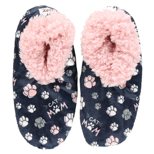 LAZY ONE FUZZY FEET SLIPPERS CAT MOM | PURPLE LEOPARD BOUTIQUE