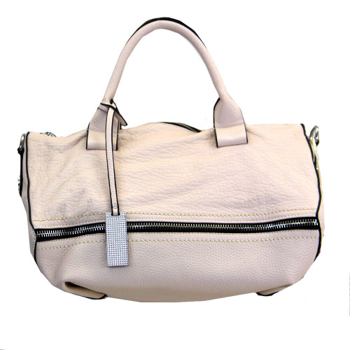Bone White Stonewashed Soft Handbag
