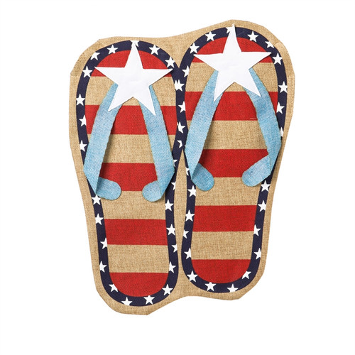 Two Sided Patriotic Flip Flop Garden Flag