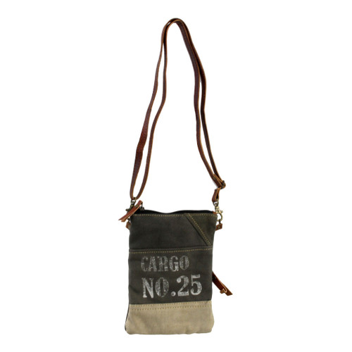 Small Women's Cotton Shoulder Crossbody Bag Recycled Canvas - Purple ...