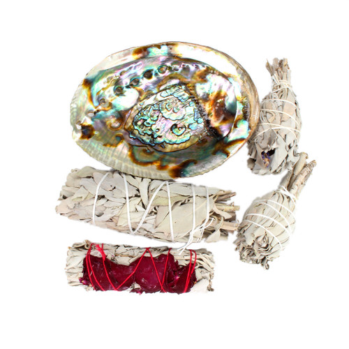 CALIFORNIA SAGE WANDS AND ABALONE SHELL PACK | PURPLE LEOPARD BOUTIQUE