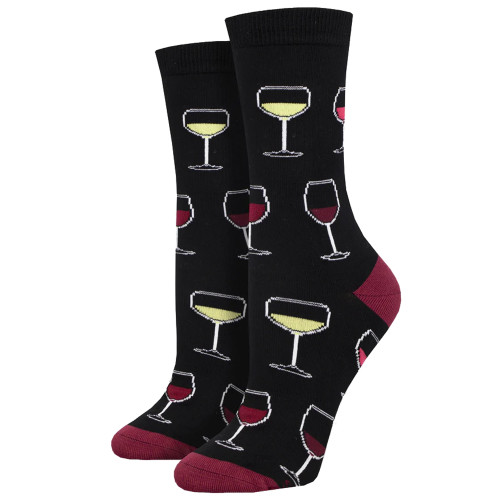 SIP SIP HOORAY WINE BAMBOO SOCKS | PURPLE LEOPARD BOUTIQUE