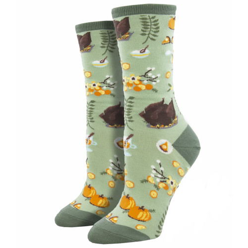 THANKSGIVING TURKEY DINNER SOCKS | PURPLE LEOPARD BOUTIQUE