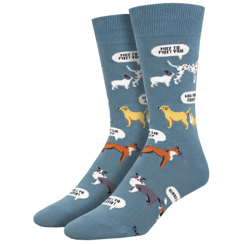 SOCKSMITH NEW DOG MEETING SOCKS | PURPLE LEOPARD BOUTIQUE