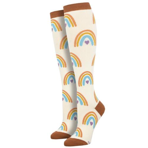 BOHO RAINBOW KNEE HIGH SOCKS | PURPLE LEOPARD BOUTIQUE