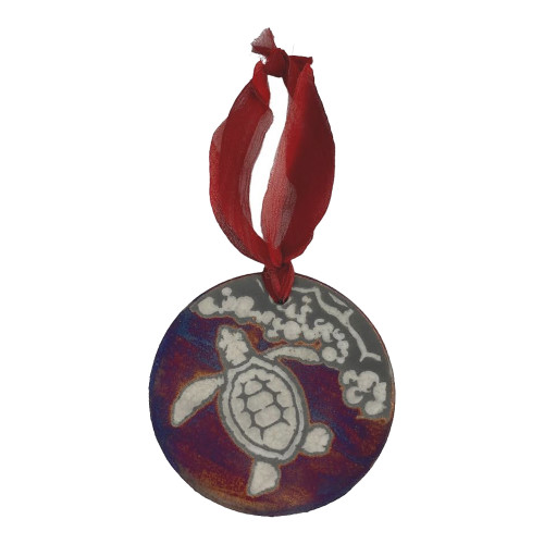 RAKU BABY TURTLE ORNAMENT | PURPLE LEOPARD BOUTIQUE