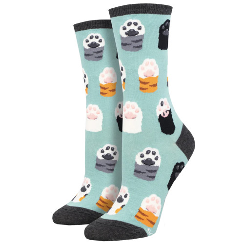 KITTY CAT TOE BEANS WOMEN'S SOCKS | PURPLE LEOPARD BOUTIQUE