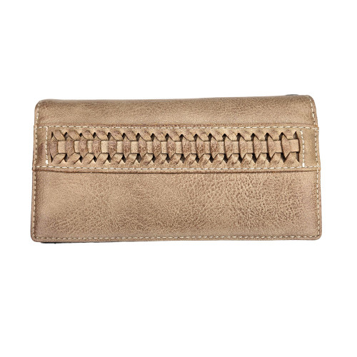 WRANGLER KHAKI TAN WESTERN WALLET | PURPLE LEOPARD BOUTIQUE