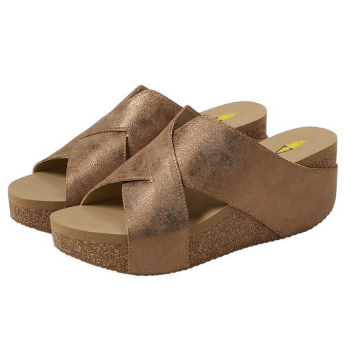 VOLATILE FIREFLY WEDGE SANDAL | PURPLE LEOPARD BOUTIQUE