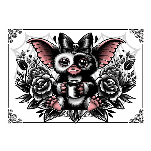 GIZMO BY ROSE DEMON CANVAS GICLEE | PURPLE LEOPARD BOUTIQUE