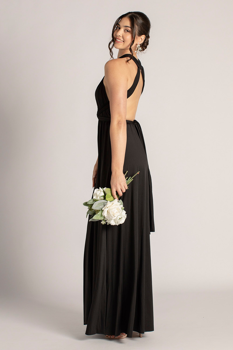 Classic Multiway Infinity Bridesmaid Dress In Black - Formal Dresses ...