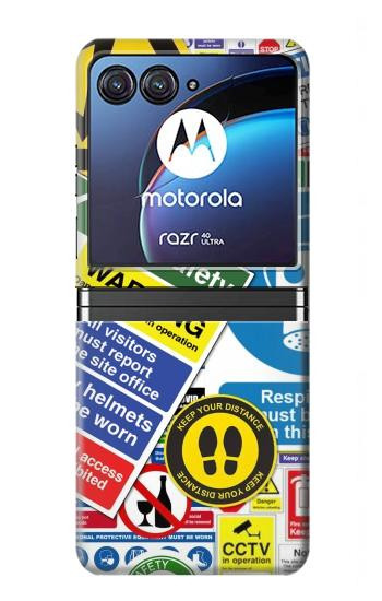 S3960 Safety Signs Sticker Collage Hülle Schutzhülle Taschen für ...