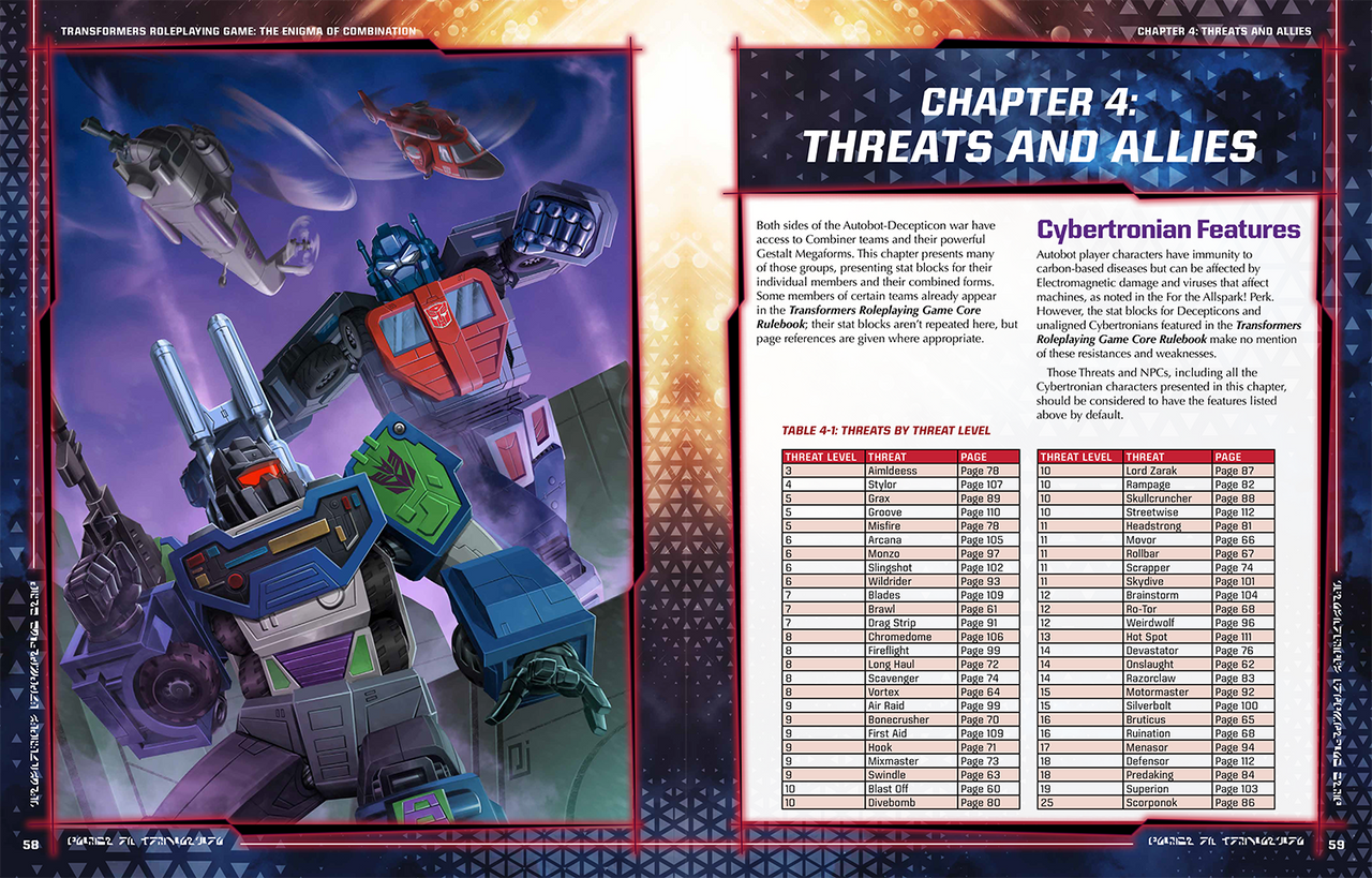 Transformers Roleplaying Game The Enimga of Combination Sourcebook