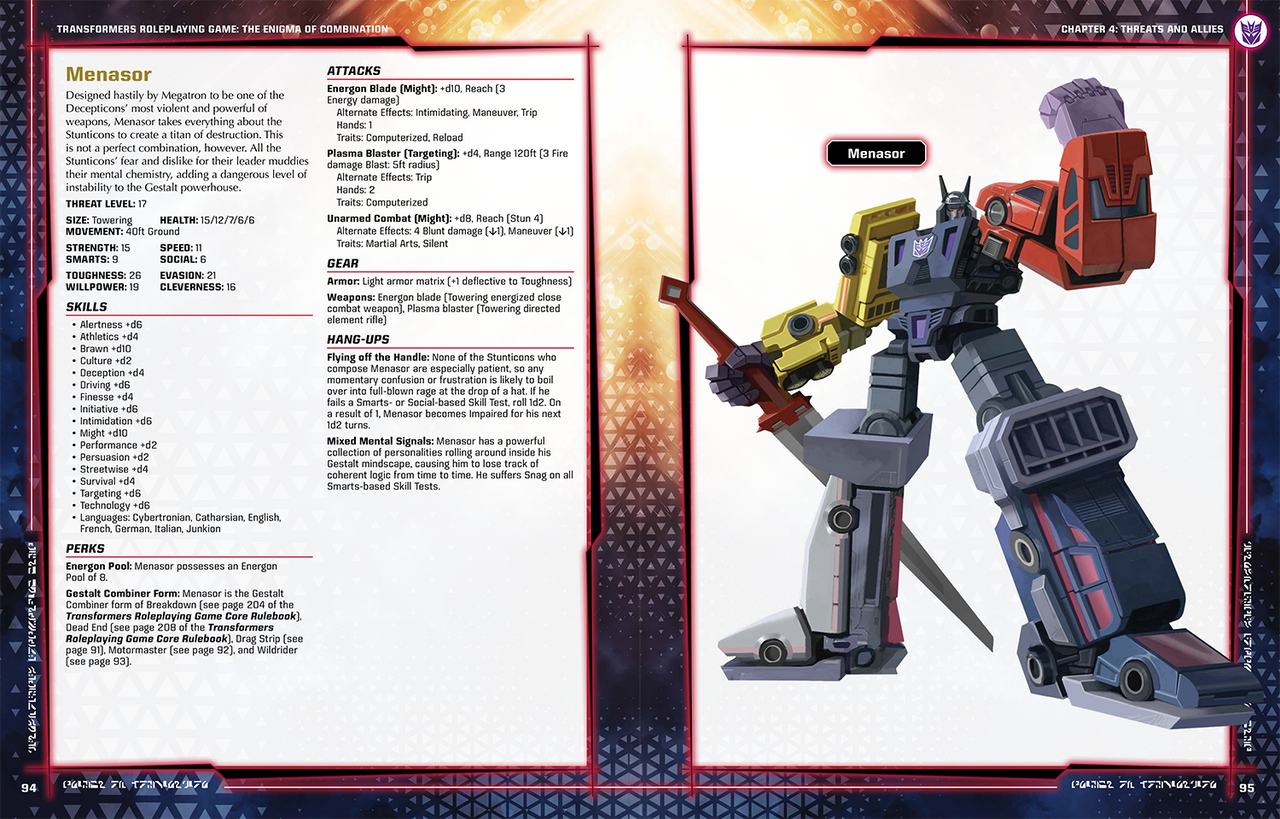 Transformers Roleplaying Game The Enimga of Combination Sourcebook