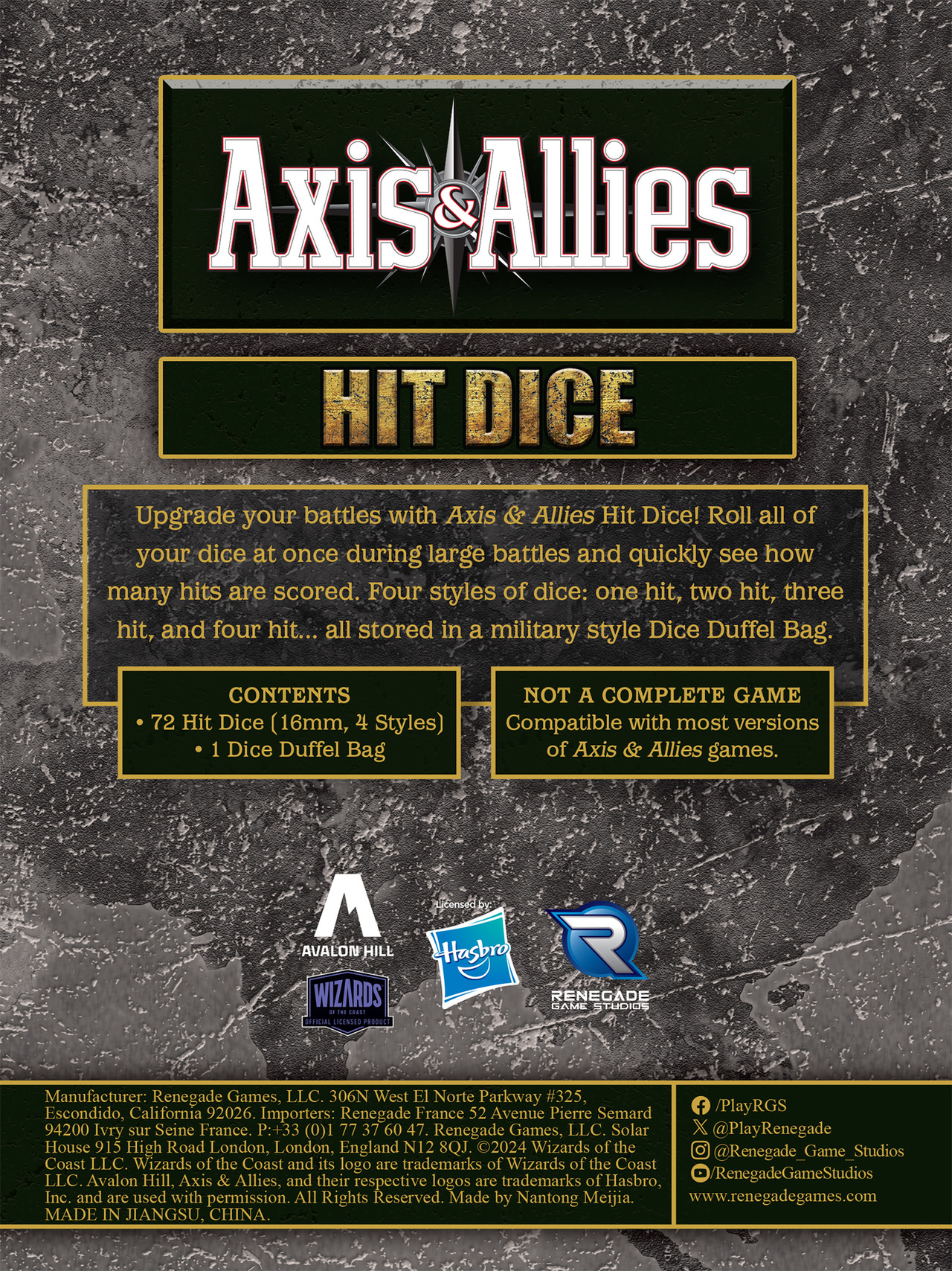 Axis & Allies: Hit Dice
