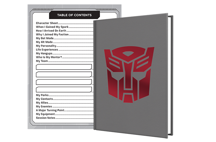 Transformers Roleplaying Game Expanded Character Journal Preview ...