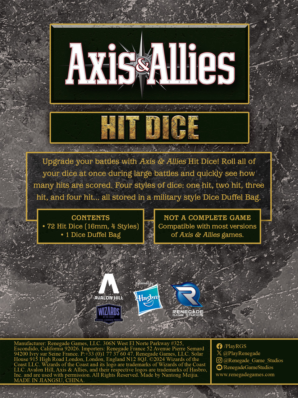 Axis & Allies: Hit Dice