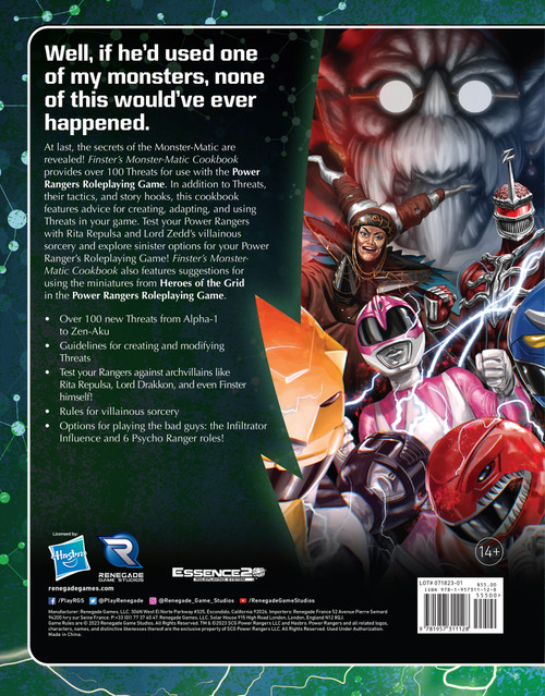 Power Rangers Roleplaying Game Finster’s Monster-Matic Cookbook Sourcebook