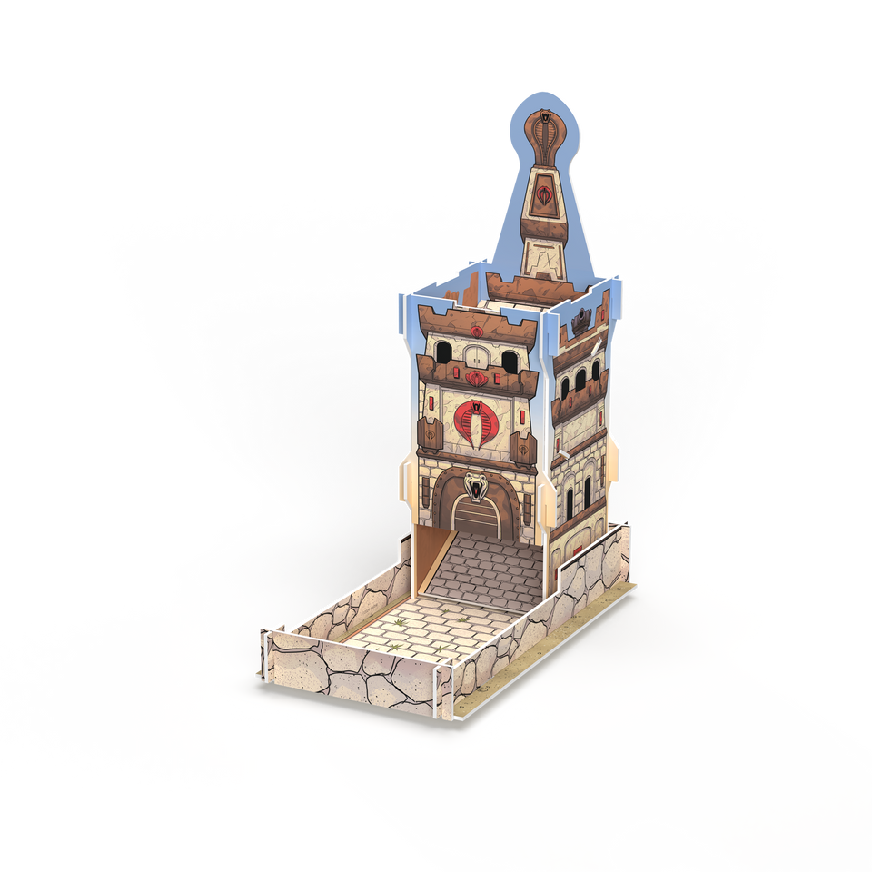 G.I. JOE Deck-Building Game Cobra Silent Castle Dice Tower