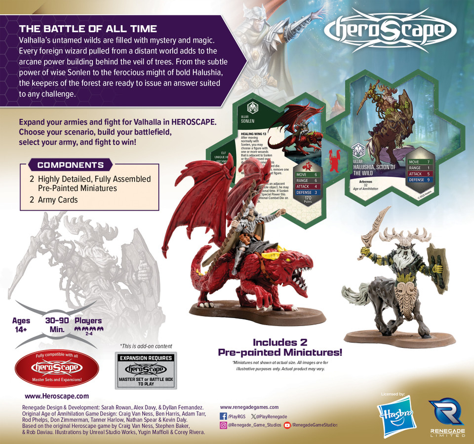 Heroscape: Rising Tide – Sonlen & Halushia, Scion of the Wild Army ...