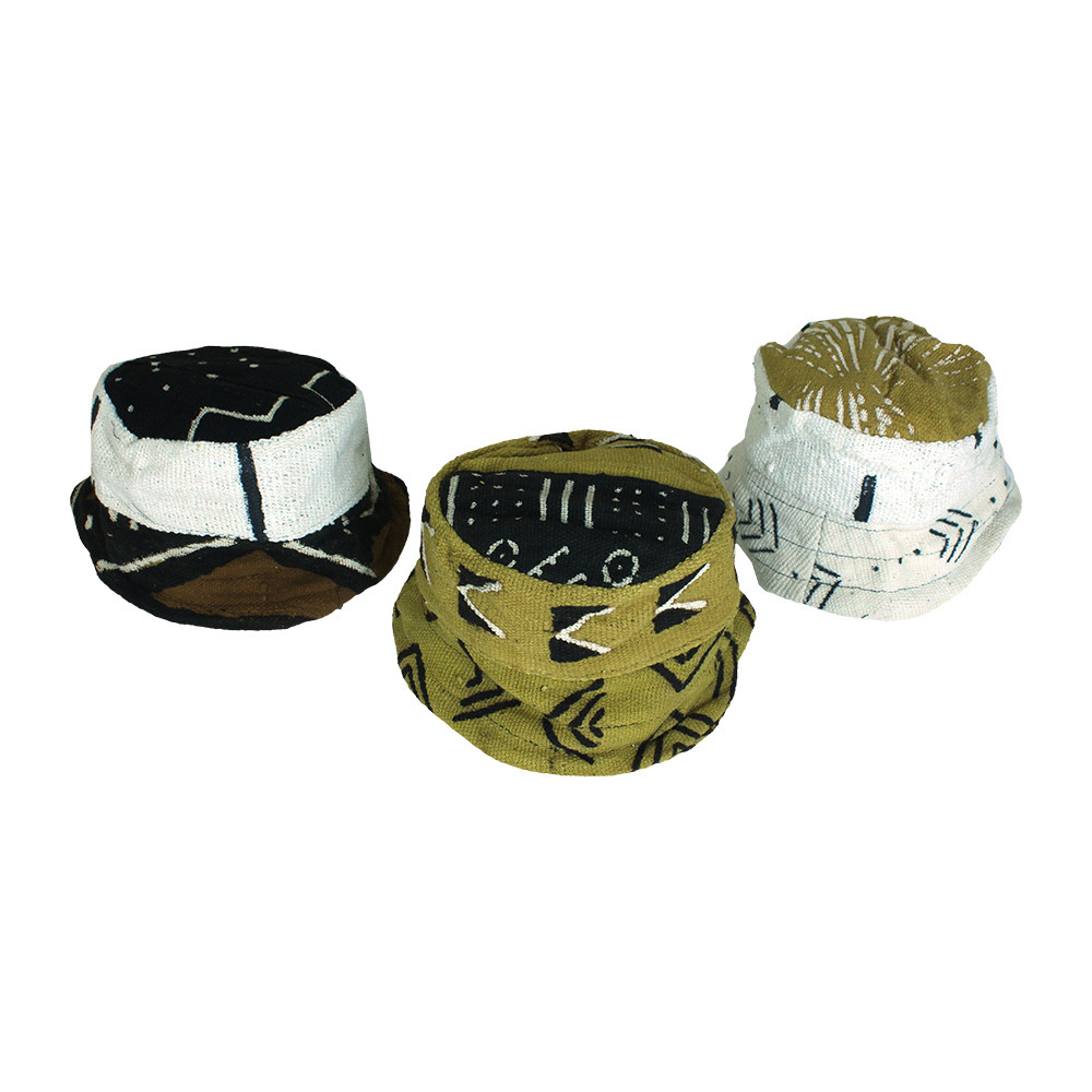 Mud Cloth Brim Hats - Hats and Headwear - African Fashion | Africa Imports