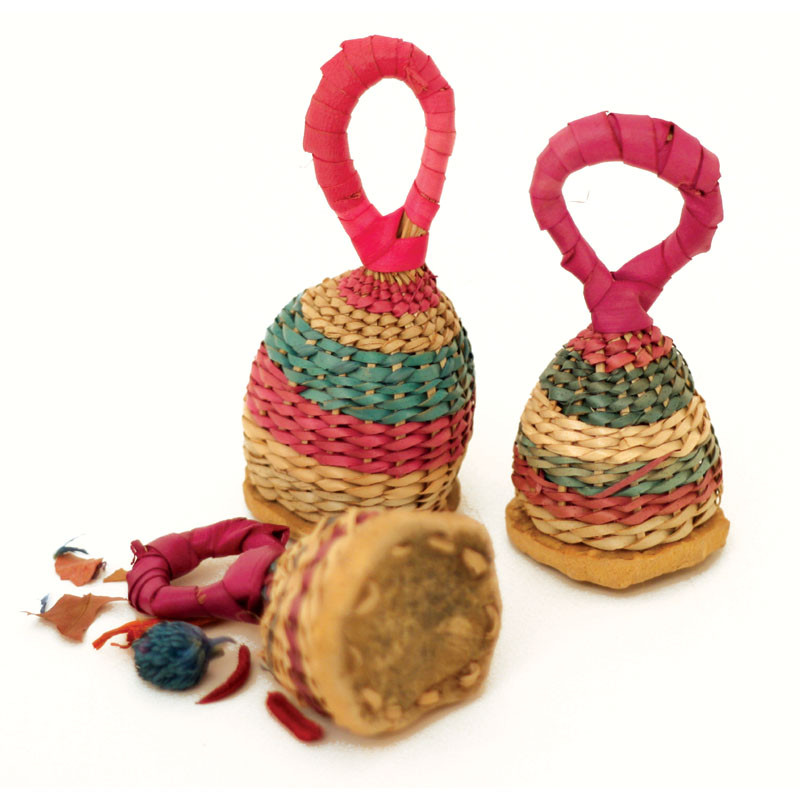 Straw Wicker Rattles - Bambara - Shakers and Rattles - African Music ...