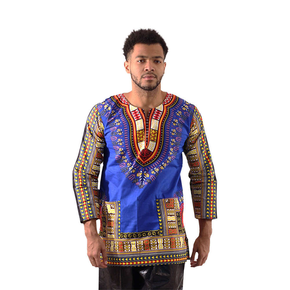 Traditional Print Long-Sleeve Dashiki - Unisex Clothing - African Fashion
