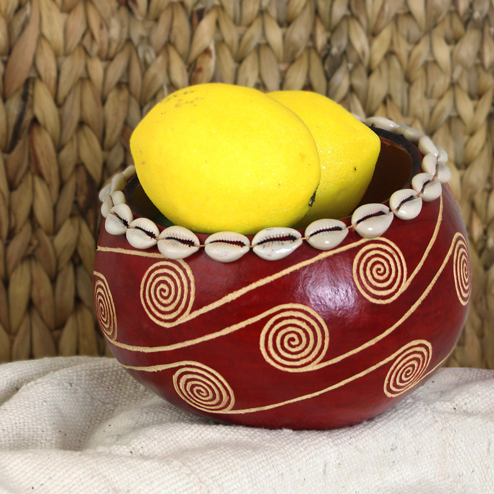 Kenyan Gourd Calabash Bowl - 5-6" - African Home Decor | Africa Imports
